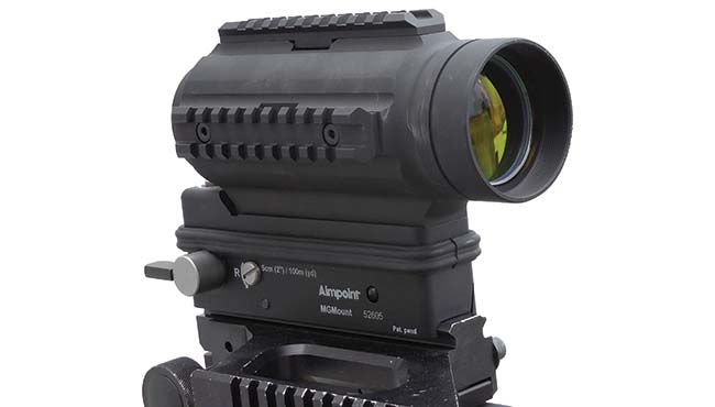 US Ordnance M2A2 .50 caliber machine gun with the Aimpoint MPS3 Optic ...